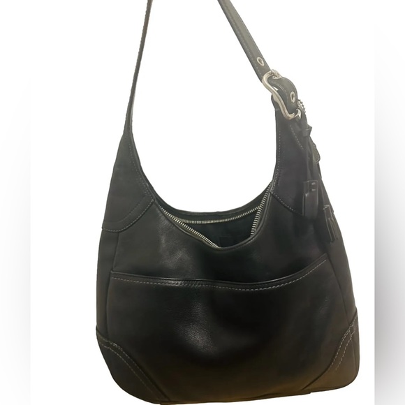 Coach | Bags | Coach Hamilton Black Leather Hobo Shoulder Bag F280 ...
